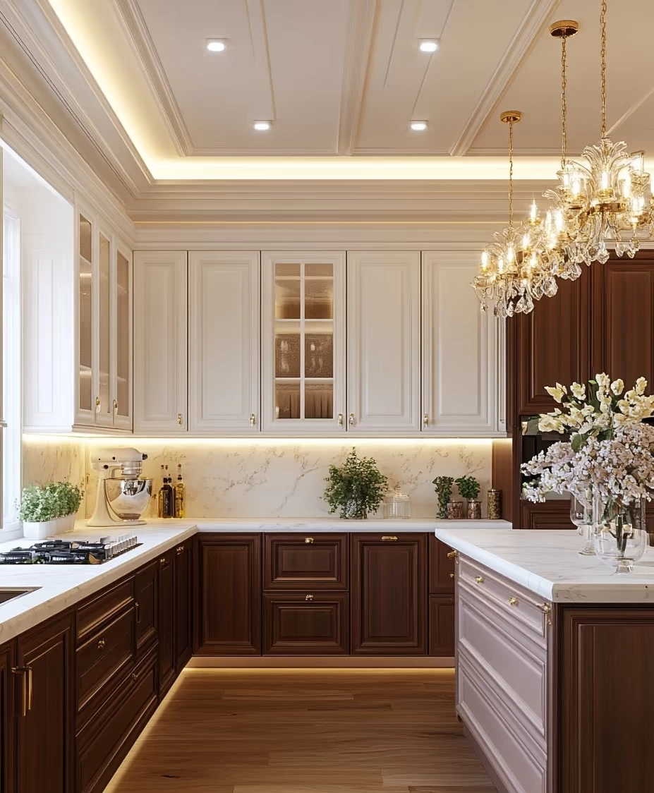 Retro Kitchen Essential: Dark Solid Wood American-Style Cabinets