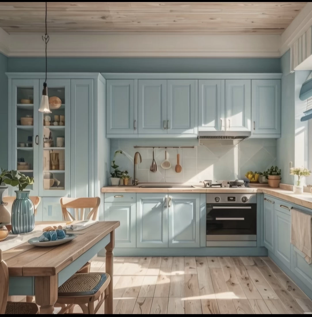 Cozy Healing Kitchen! The Divine Fusion of Nordic & Mediterranean Styles ️